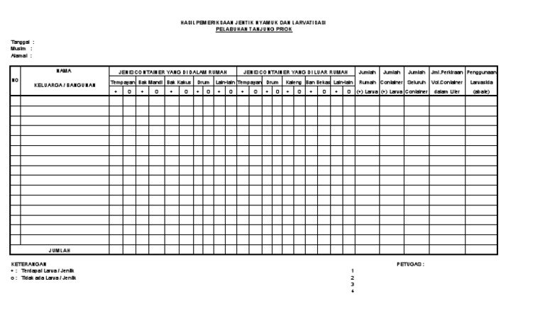 FORM Jentik Nyamuk PDF | PDF