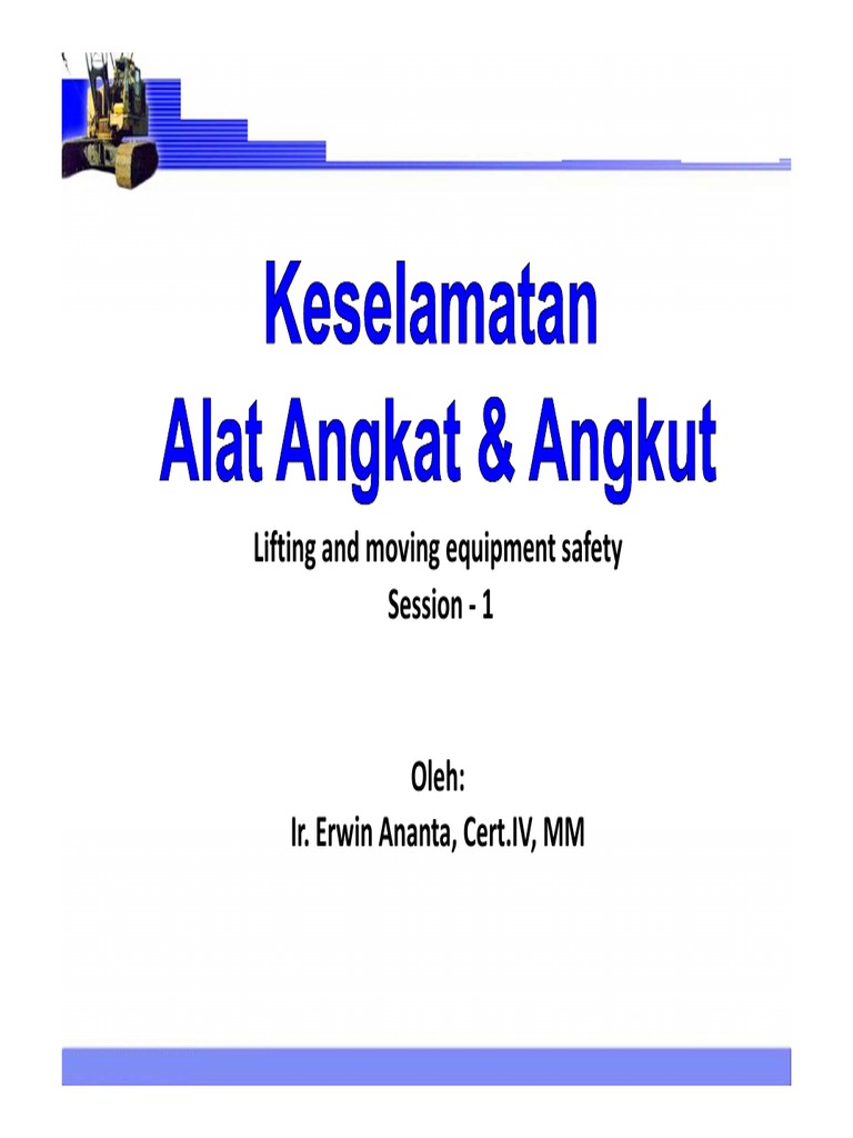 Keselamatan Alat Angkat Session 01 | PDF