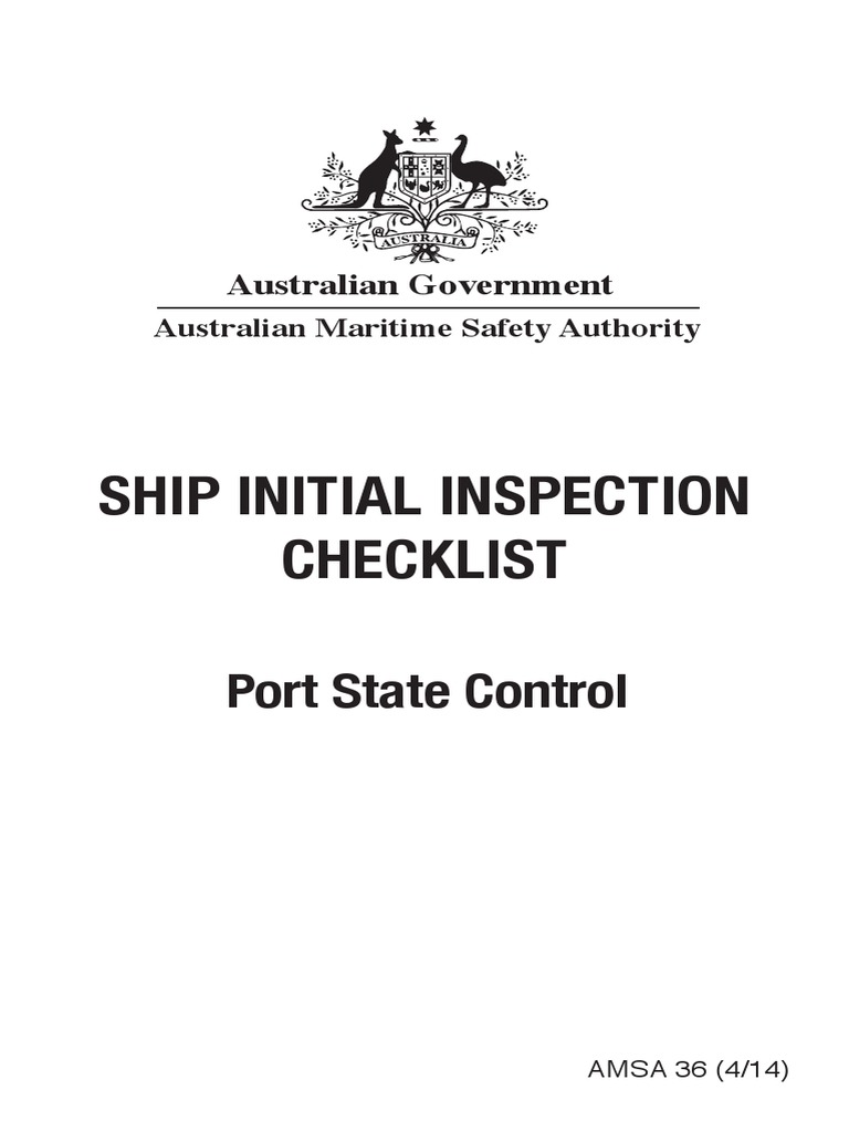 Port State Control Inspection of the MV Ship Name: A Comprehensive ...