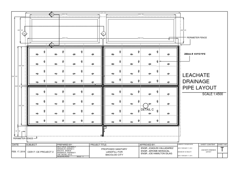 Leachate Drainage System Layout | PDF | Water Pollution | Environmental ...