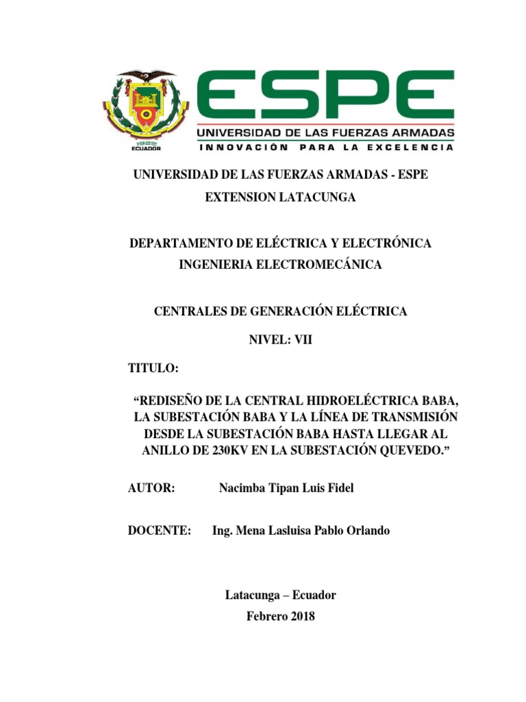 Diseño de Mini Central Hidroeléctrica | PDF | Represa | Hidroelectricidad