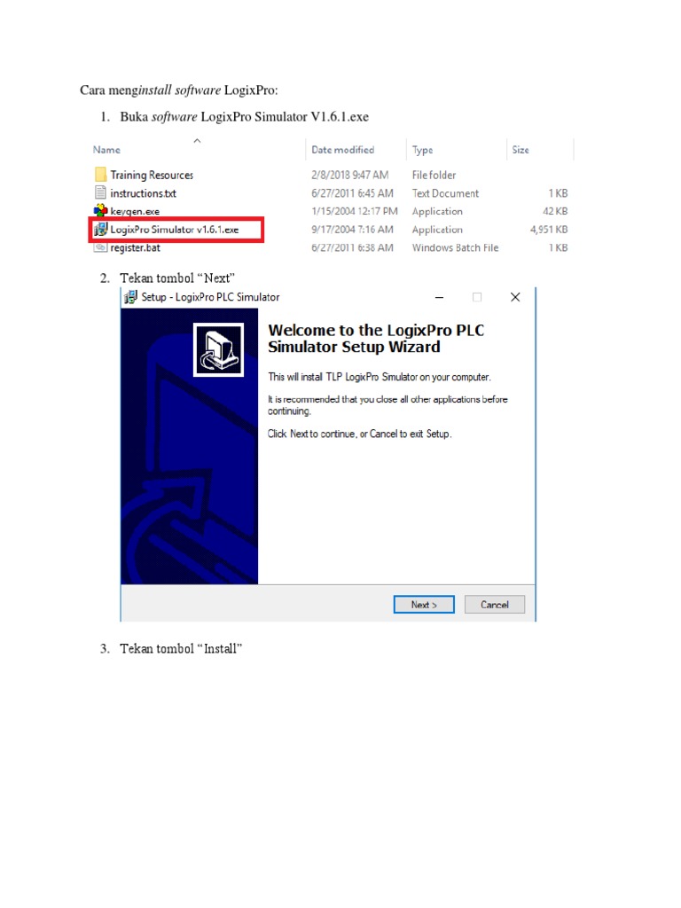 Cara Menginstall Software LogixPro | PDF