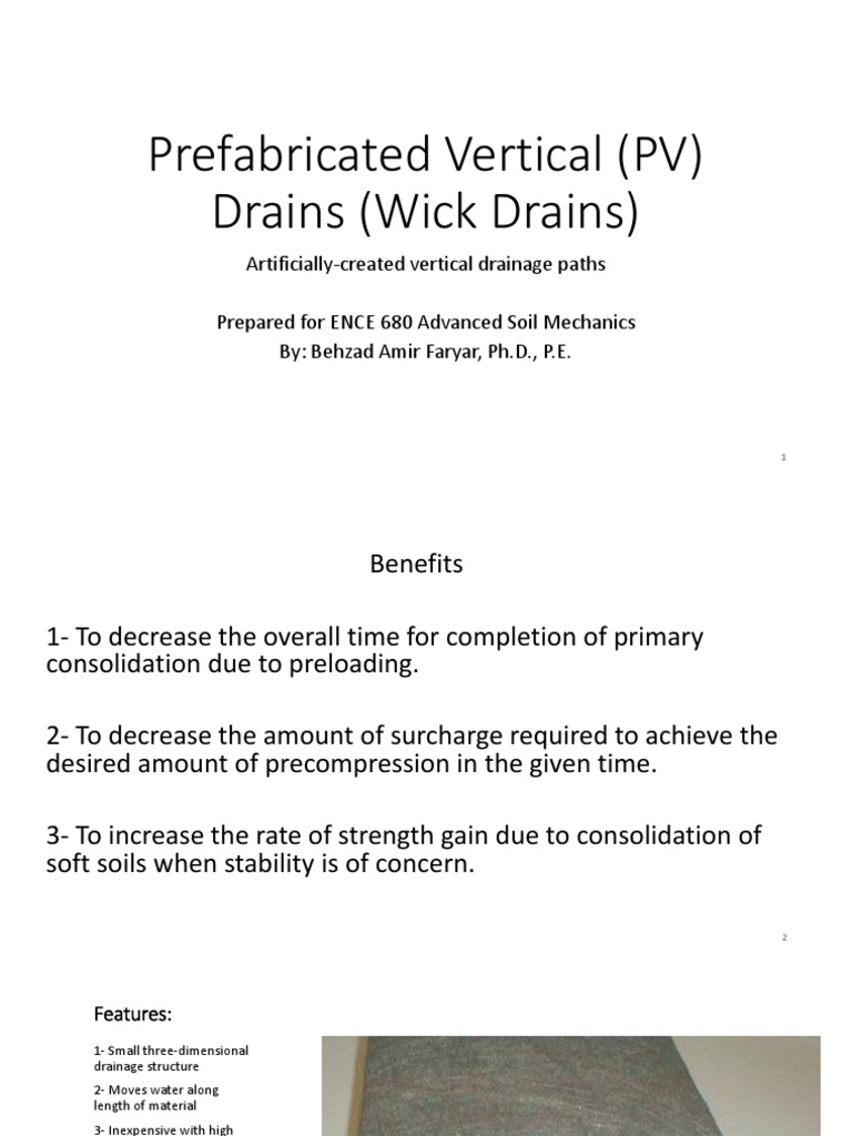 Wick Drain Lecture | PDF | Drainage | Soil Mechanics