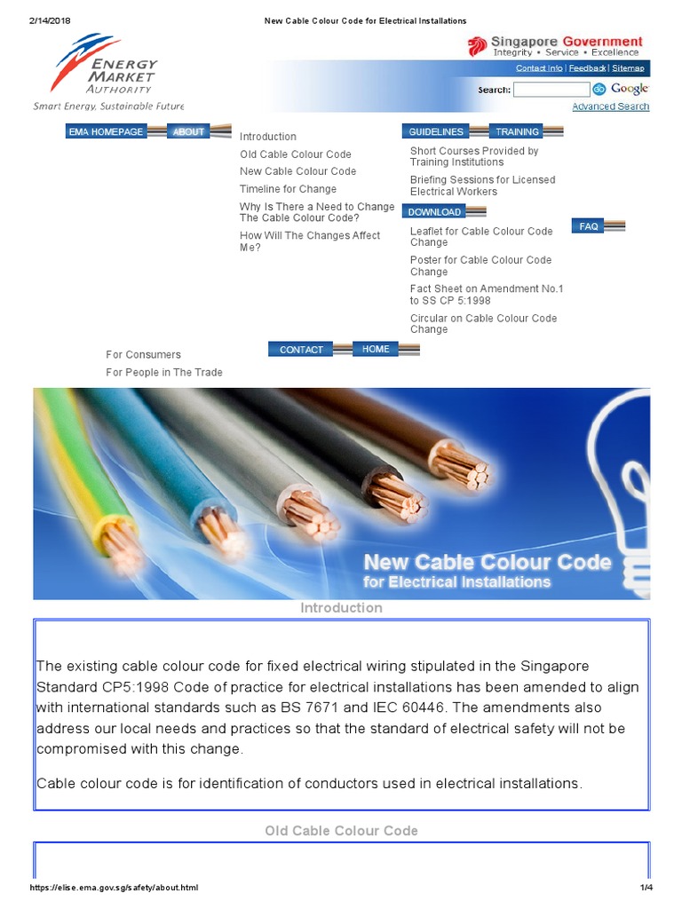 New Cable Colour Code For Electrical Installations | PDF | Electrical Wiring | Electrical Components