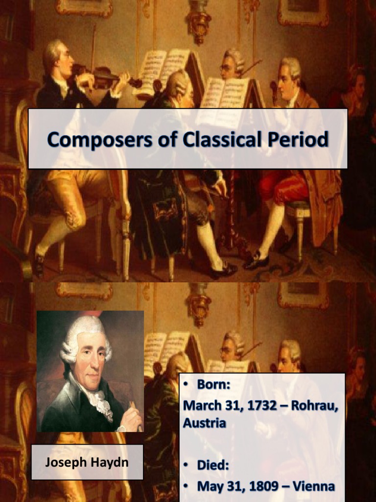 Composers of Classical Period | PDF | Wolfgang Amadeus Mozart | Clarinet