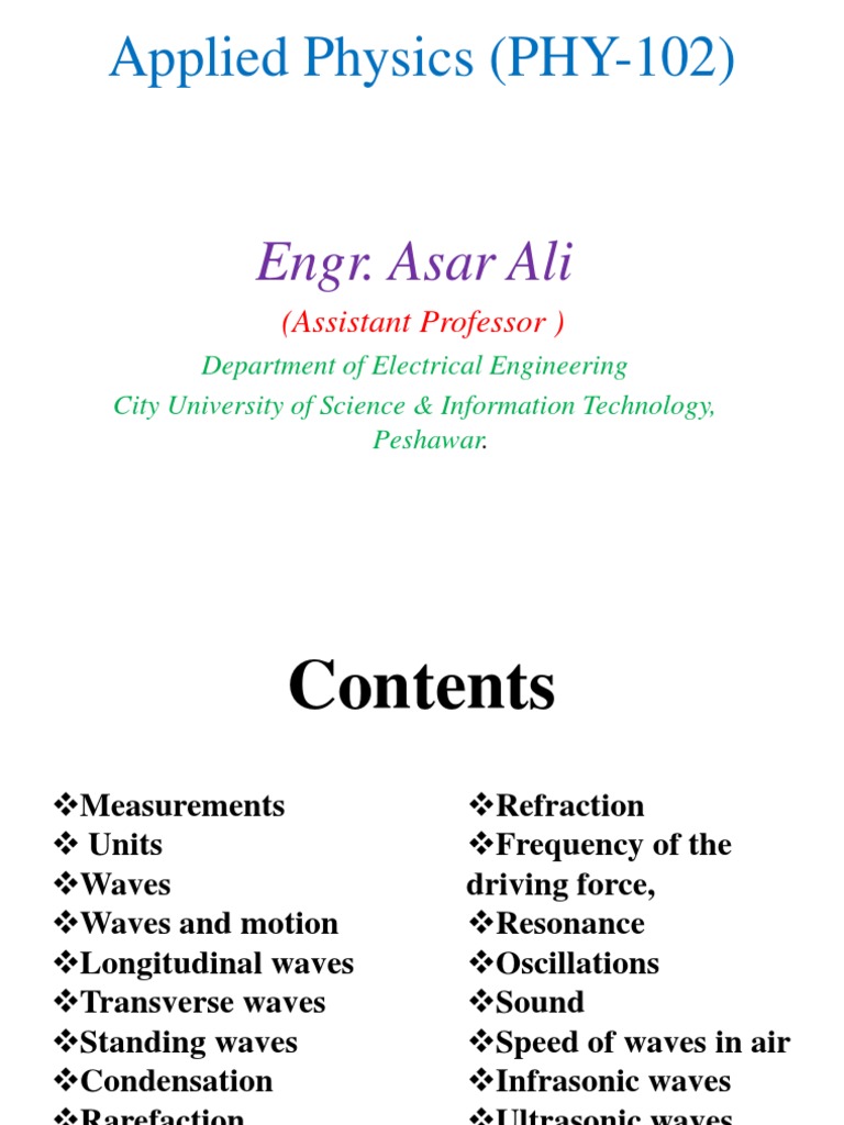 Applied Physics 2 | PDF | Waves | Resonance