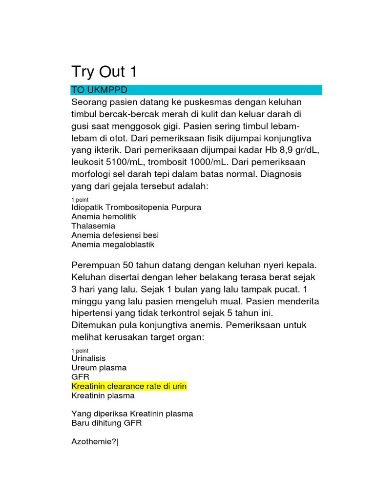 Try Out 1 (Pembahasan) | PDF