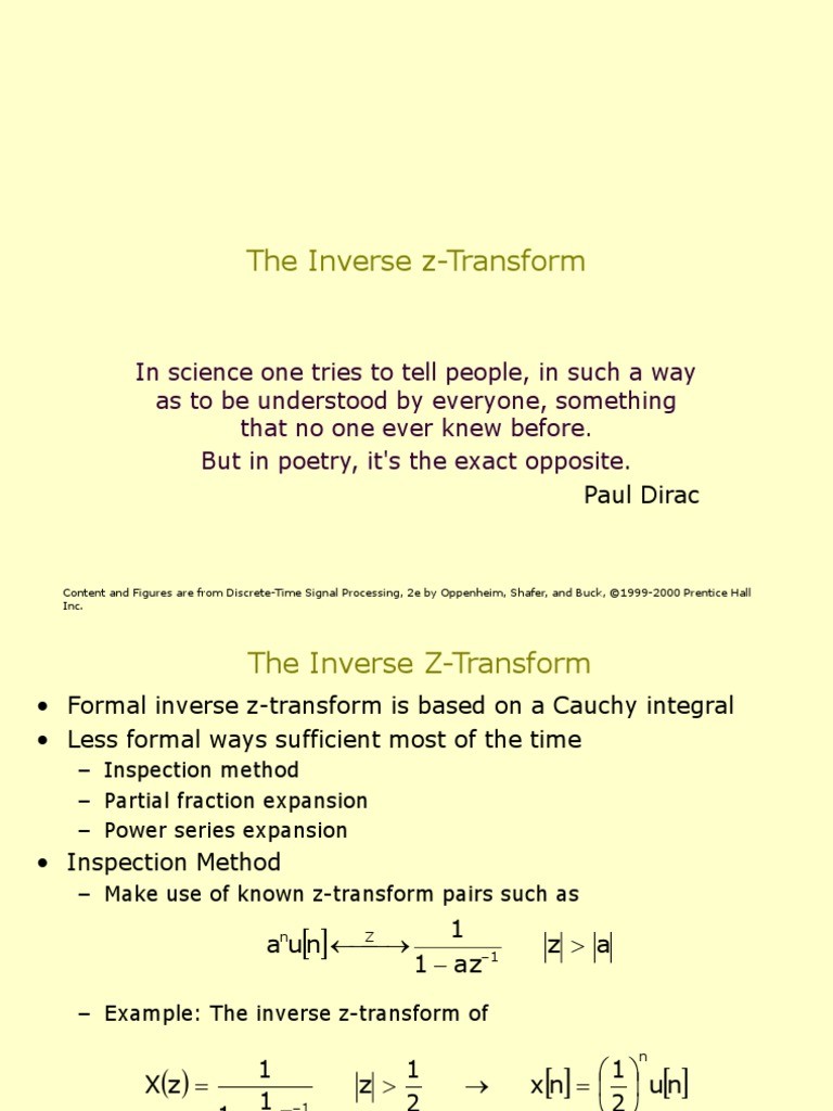 Inverse Z Transform | PDF | Algebra | Mathematical Concepts