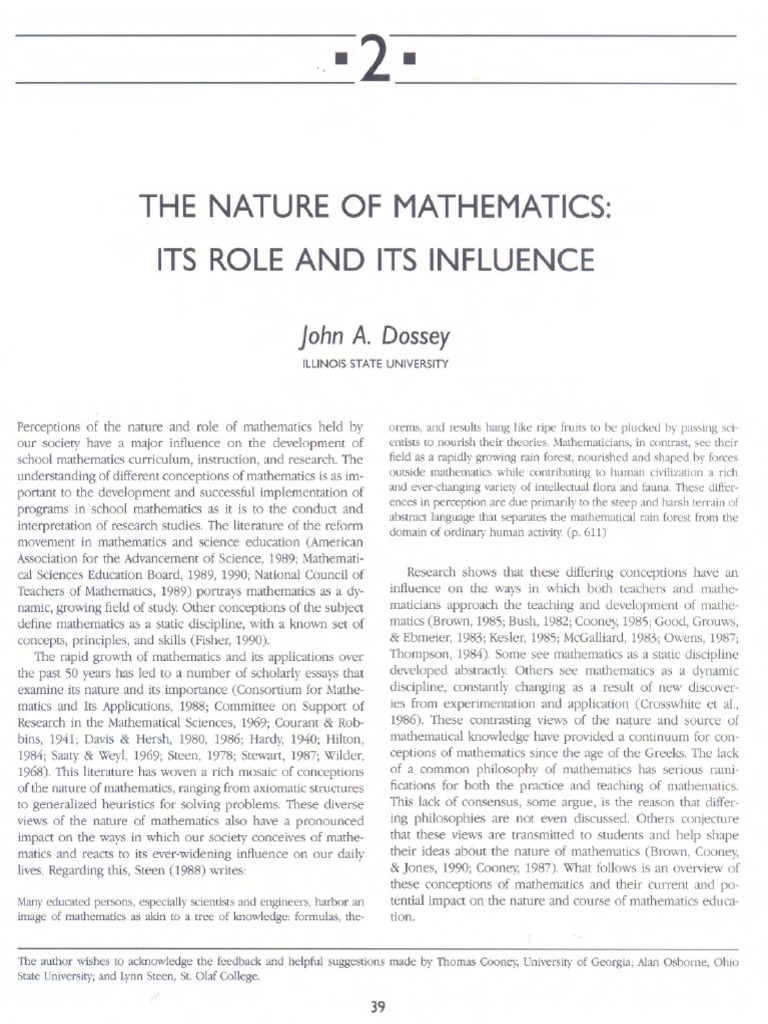 The Nature of Mathematics PDF | PDF | Axiom | Teaching Mathematics