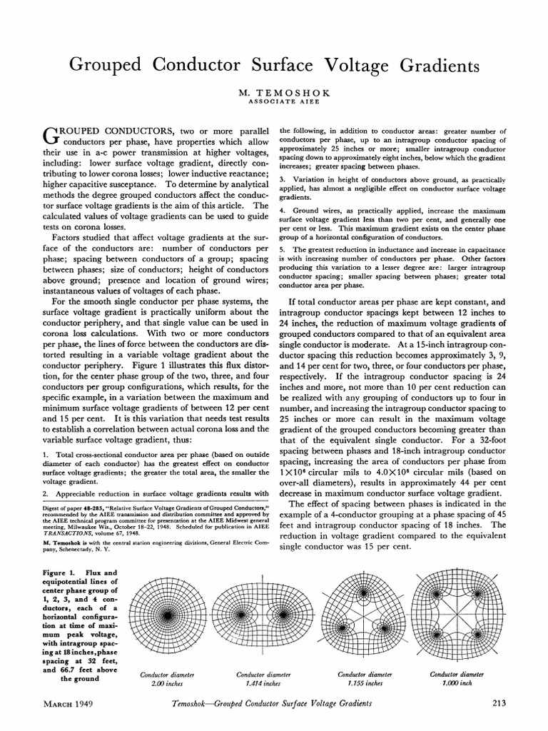 Grouped Conductor Surface Voltage Gradients | PDF | Inductance ...