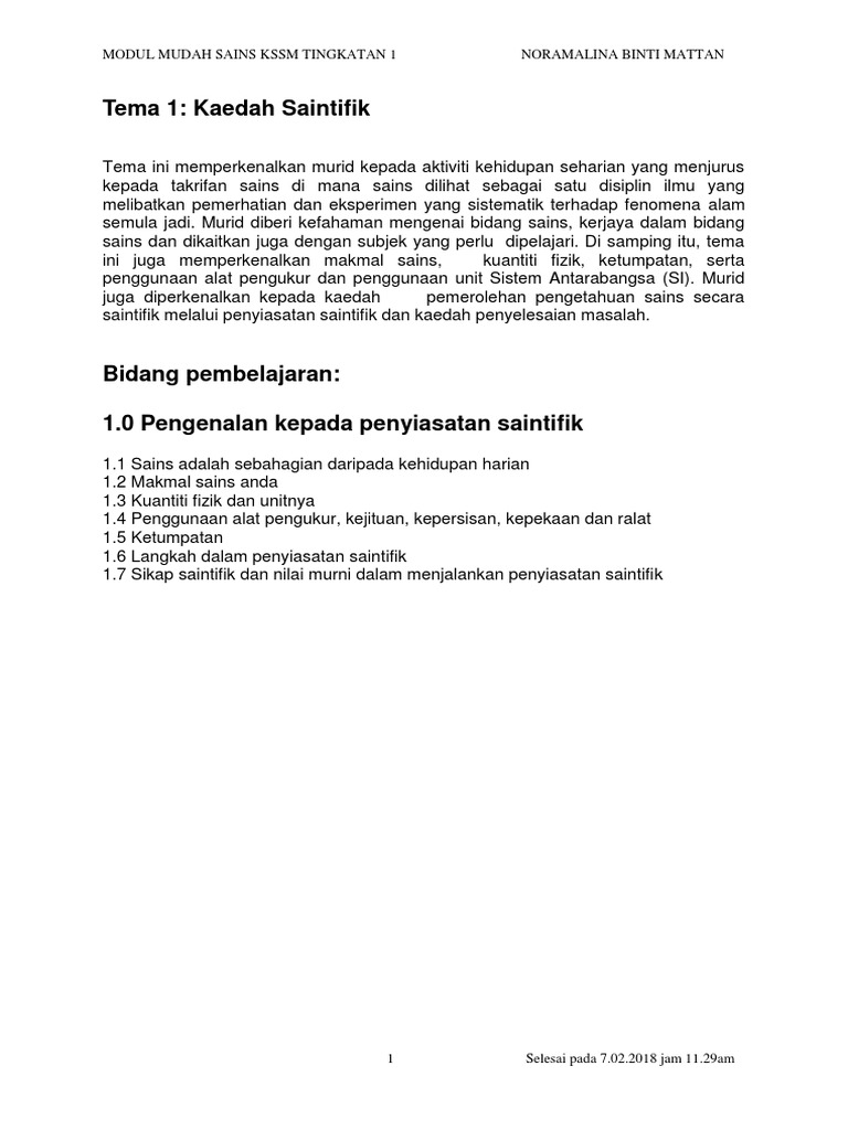 Modul Bab 1 | PDF