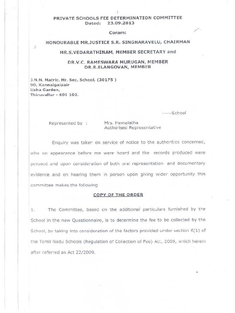 Committee Order | PDF