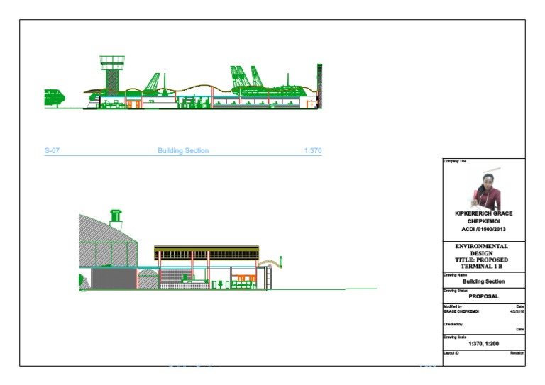 S-07 Building Section 1:370: Environmental Design Title: Proposed ...
