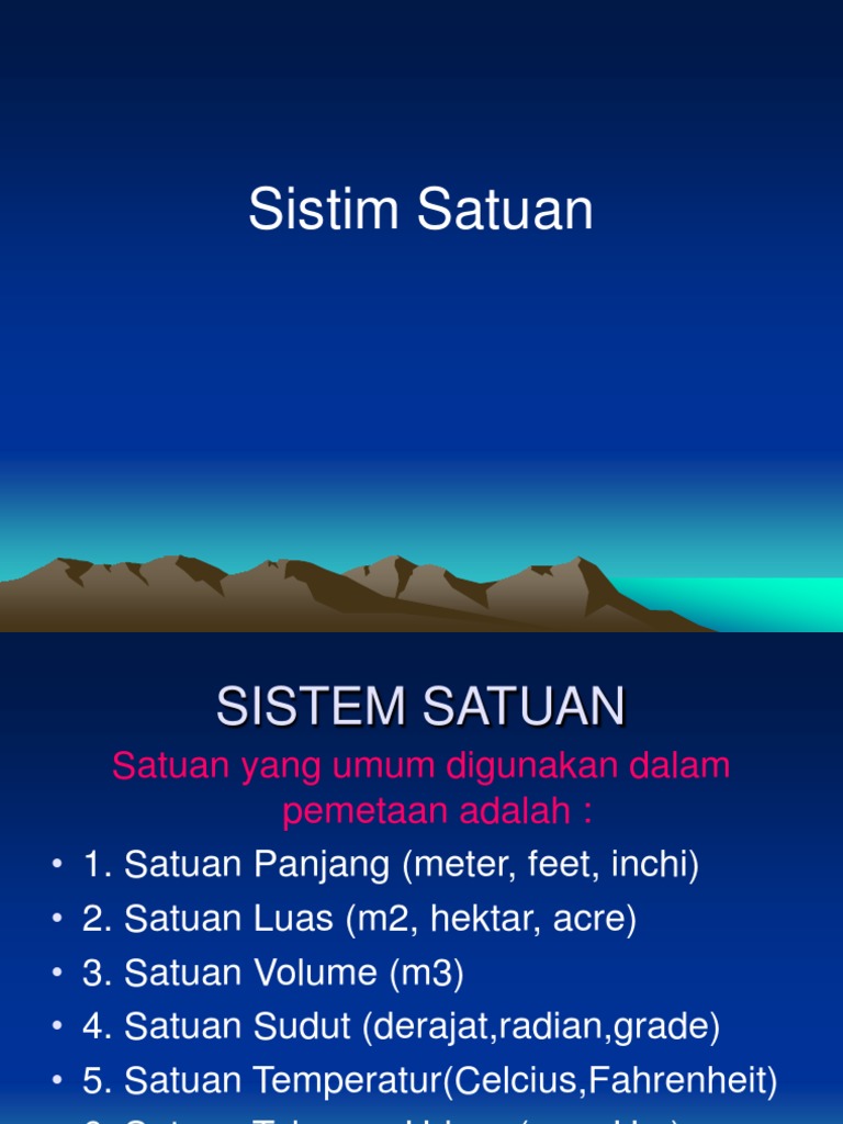 Sistem Satuan | PDF