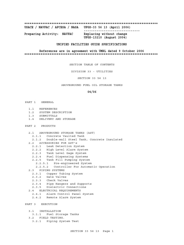 Aboveground Fuel Oil Storage Tanks | PDF | Valve | Leak