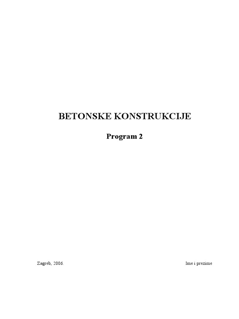 Vjezbe Beton2 PDF | PDF