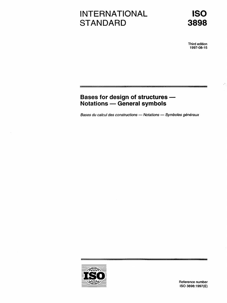 Iso 3898-1997 | PDF