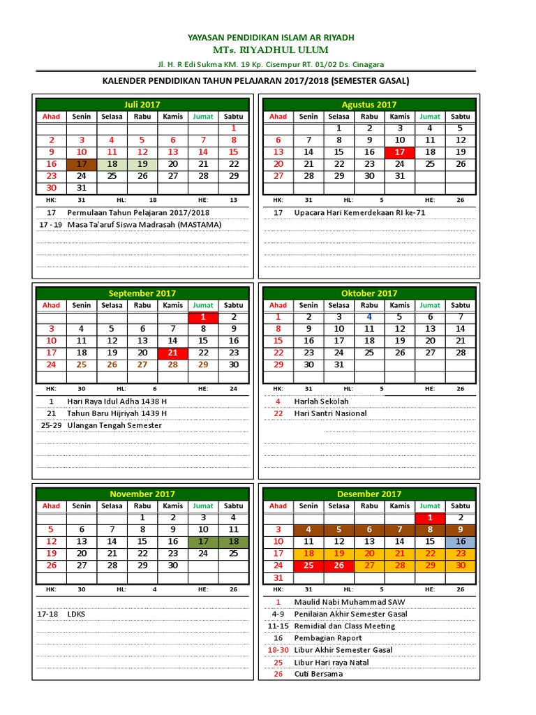 KALDIK MTs 2017-2018 | PDF