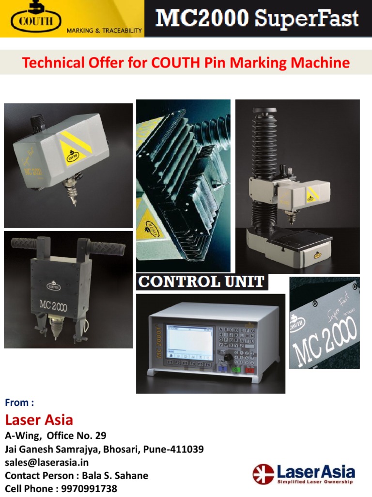 COUTH MC2000 Pin Marking Machine Offer | PDF | Machines | Welding