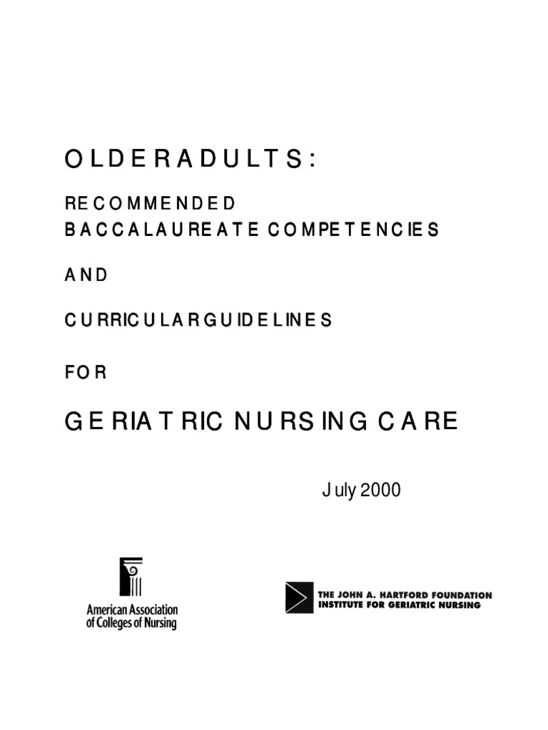 Geriatric Nursing Care Competencies and Curricular Guidelines | PDF ...