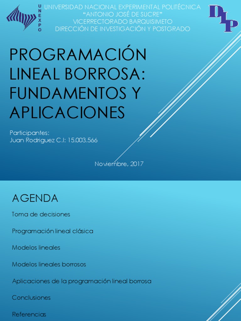 Programación Lineal Borrosa Fundamentos y Aplicaciones | Descargar gratis PDF | Programación ...