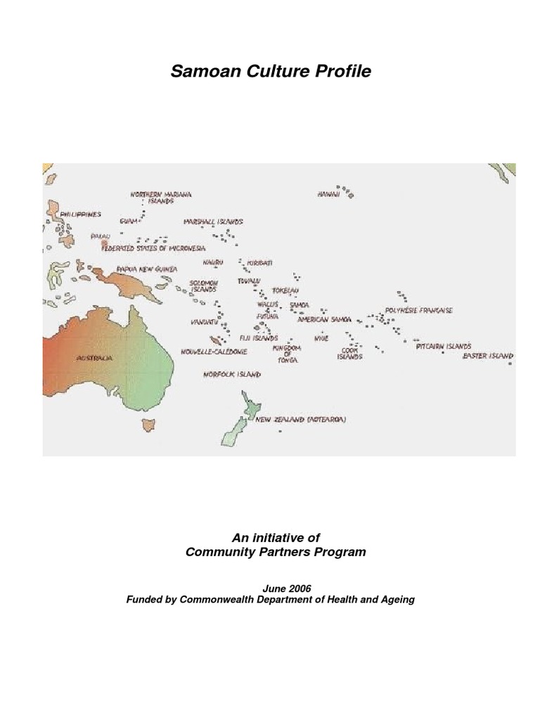 Samoan Culture Profile: An Initiative of Community Partners Program ...