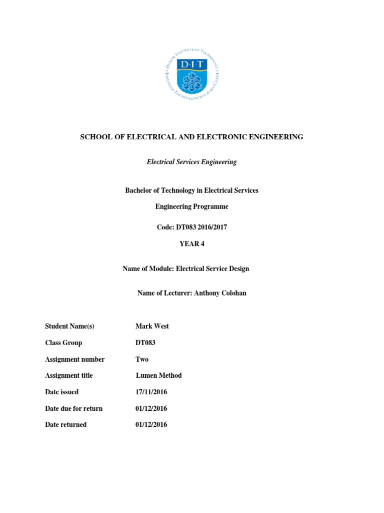 Designing an Efficient Lighting Layout for an Office Space Using the ...