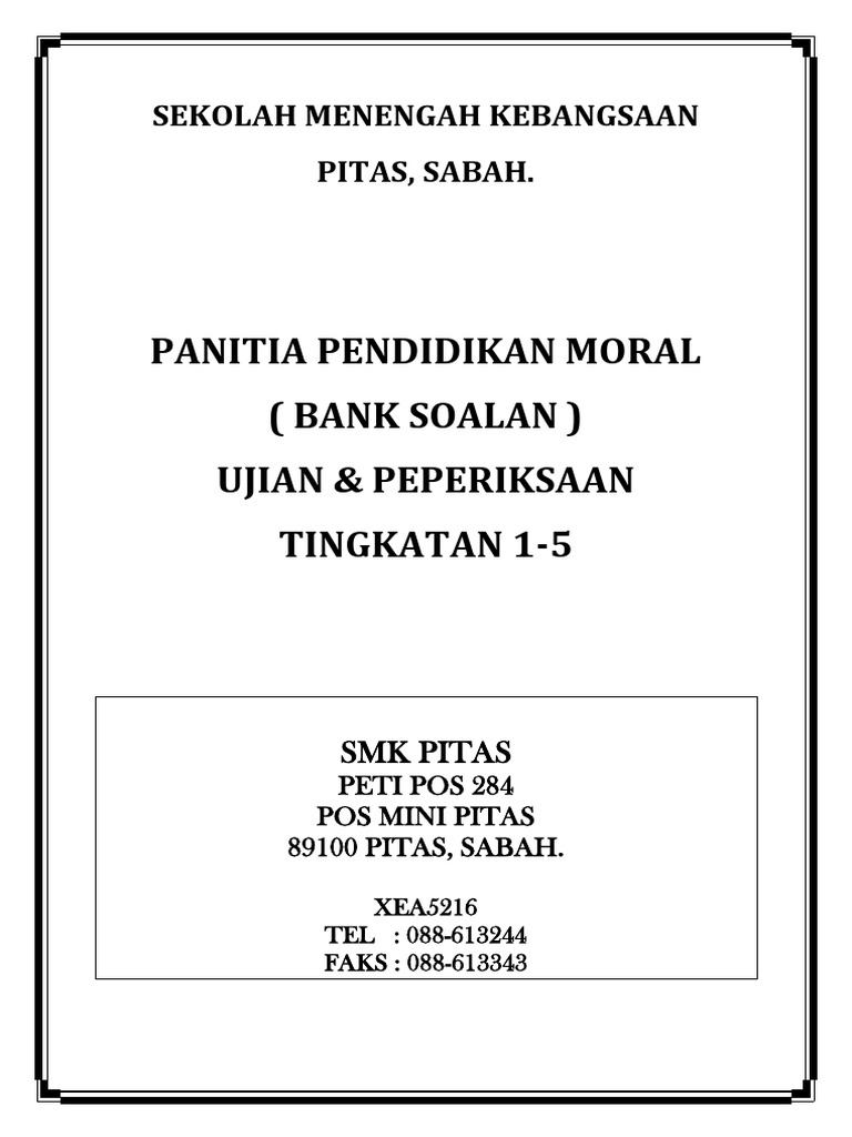 Cover Fail Bank Soalan | PDF