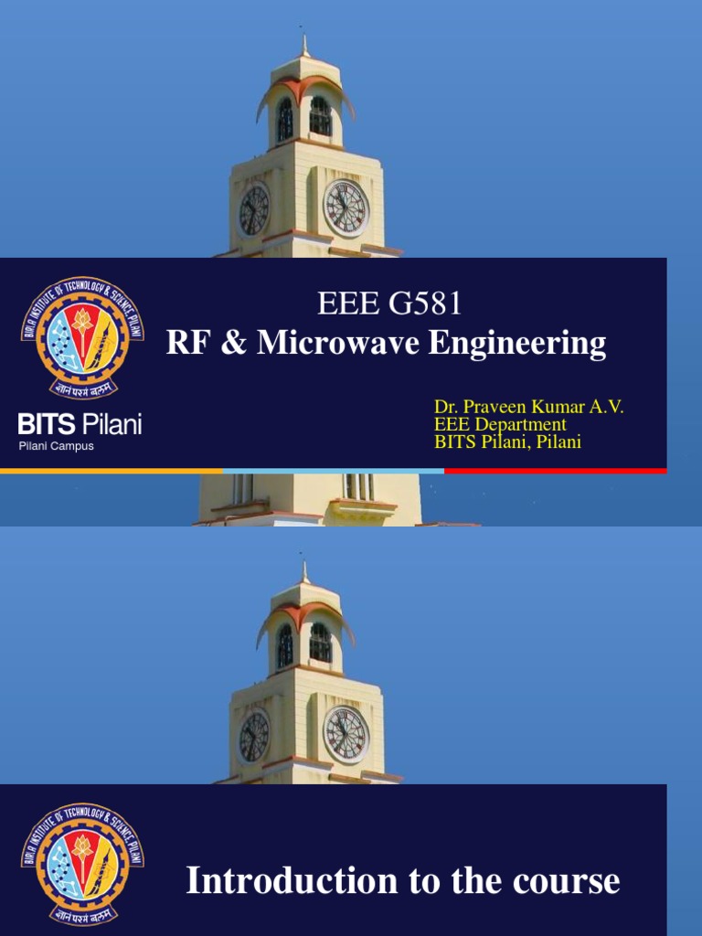 RF & Microwave Engineering: EEE G581 | PDF | Transmission Line ...