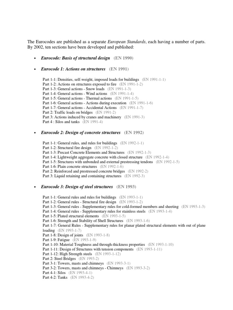 The Eurocode Standards | PDF | Building Technology | Engineering