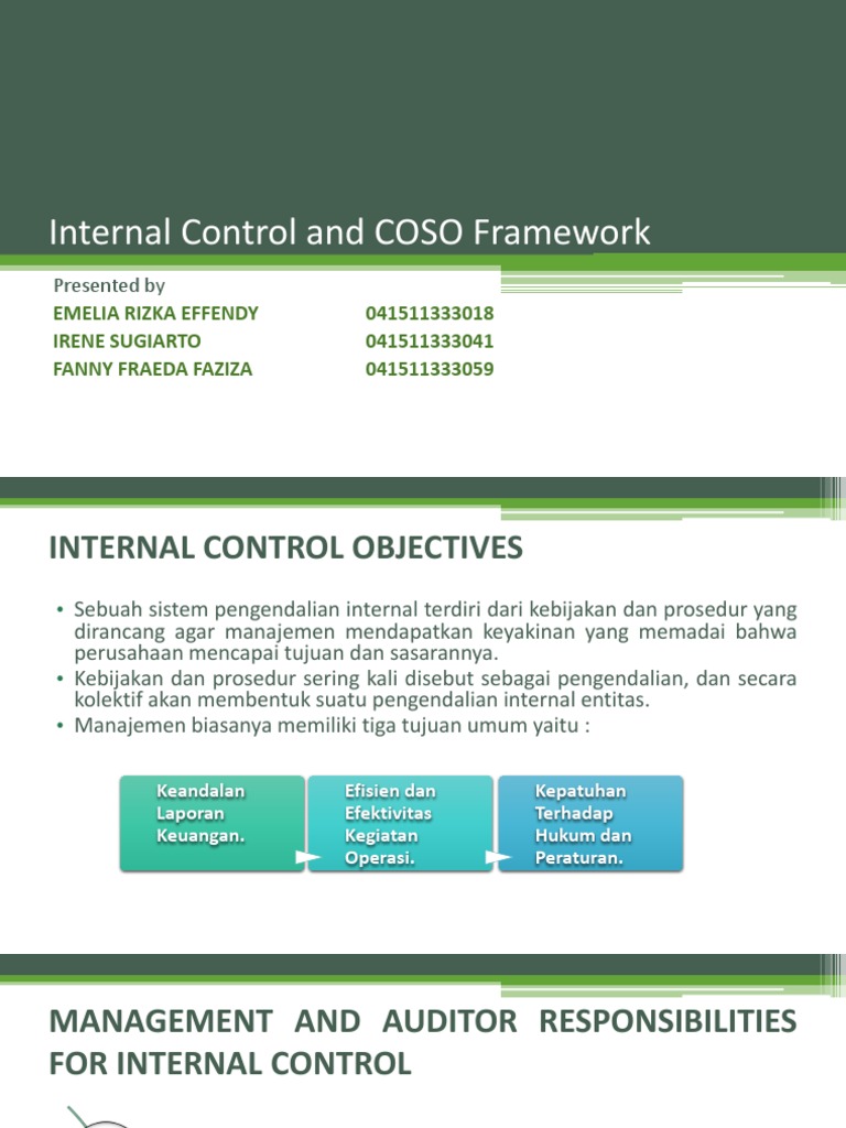 Internal Control and COSO Framework | PDF