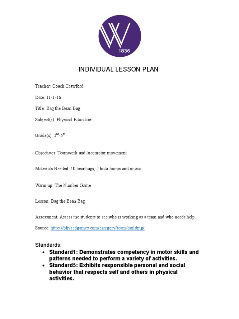 Pe Lesson Plan | PDF