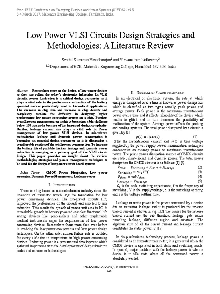 Low Power VLSI Circuits Design Strategies and Methodologies: A ...