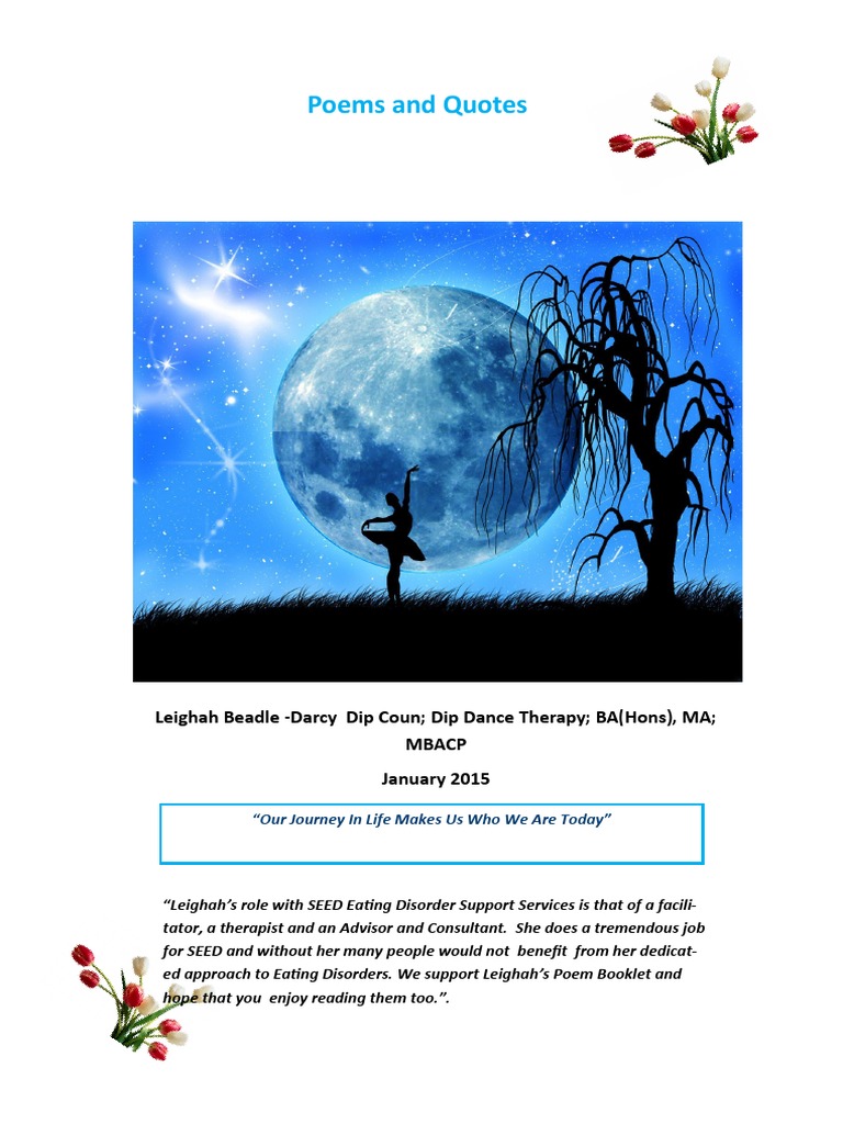 Poems and Quotes: Leighah Beadle - Darcy Dip Coun Dip Dance Therapy BA ...