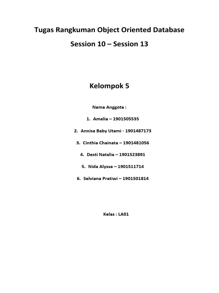 Rangkuman Oodb 10 - 13 | PDF