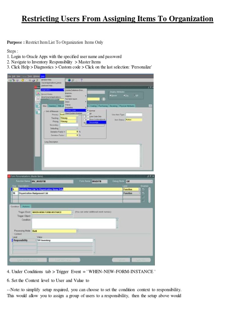 Restricting Users From Assigning Items To Organization | PDF ... Restricting Users From Assigning Items To Organization | PDF ...