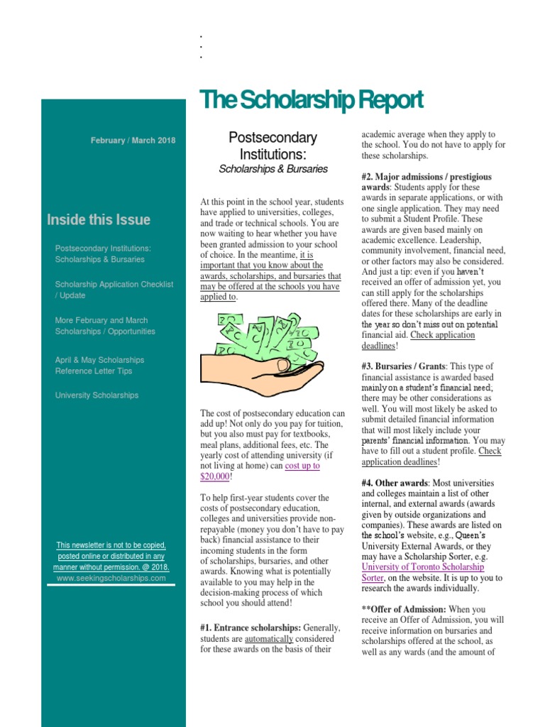 Issue 2017 20february 20march 202018 20the 20scholarship 20report | PDF ...