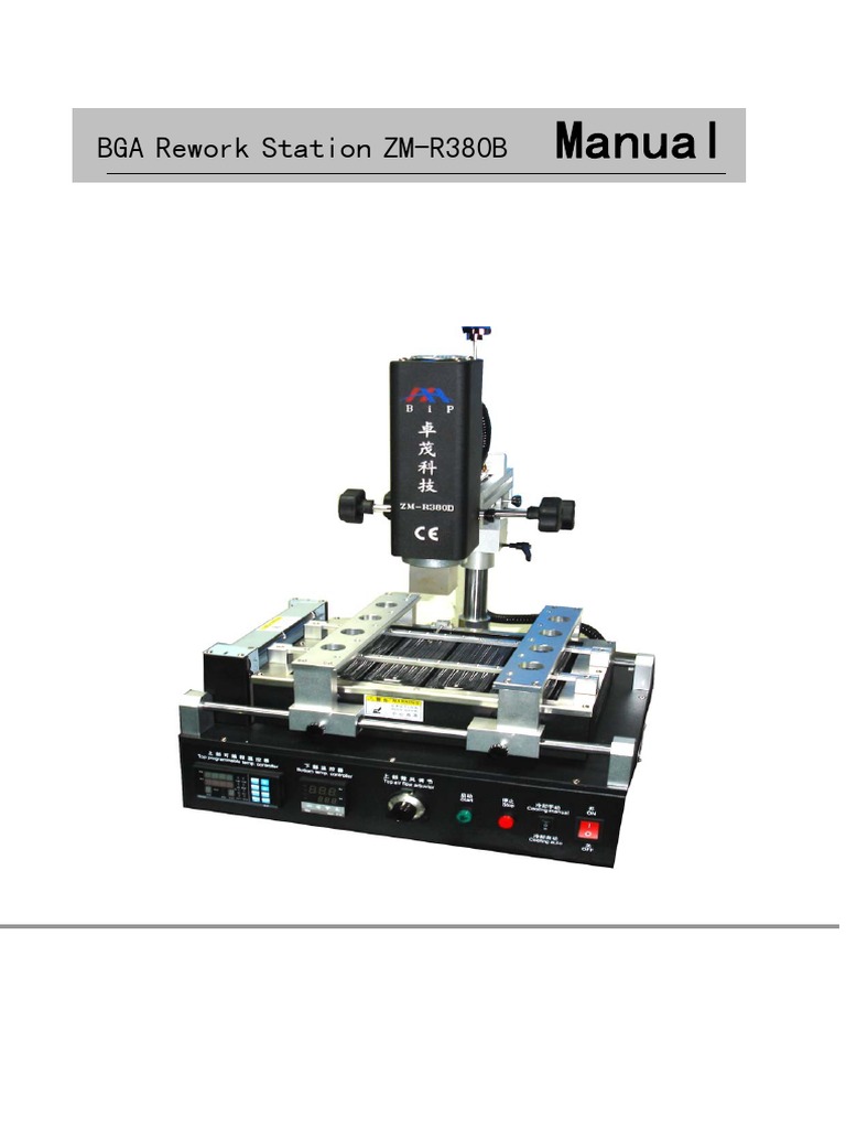 BGA Rework Station Manual | PDF | Soldering | Electrical Engineering
