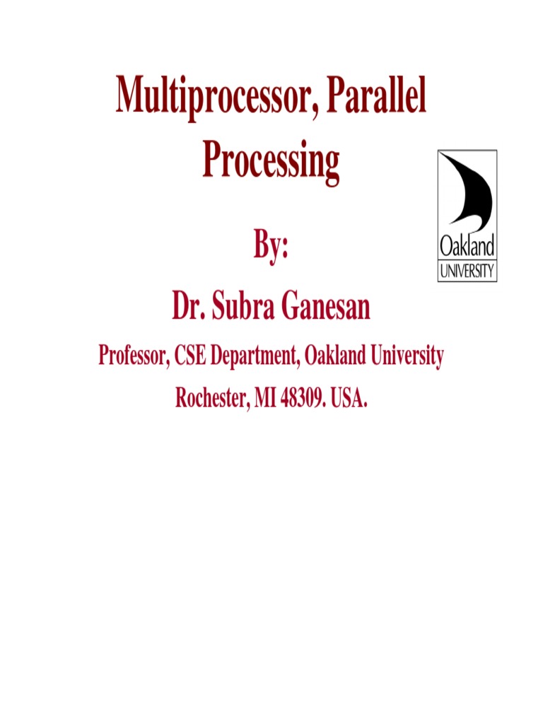 Multiprocessor Parallel Processing Overview | PDF | Parallel Computing ...