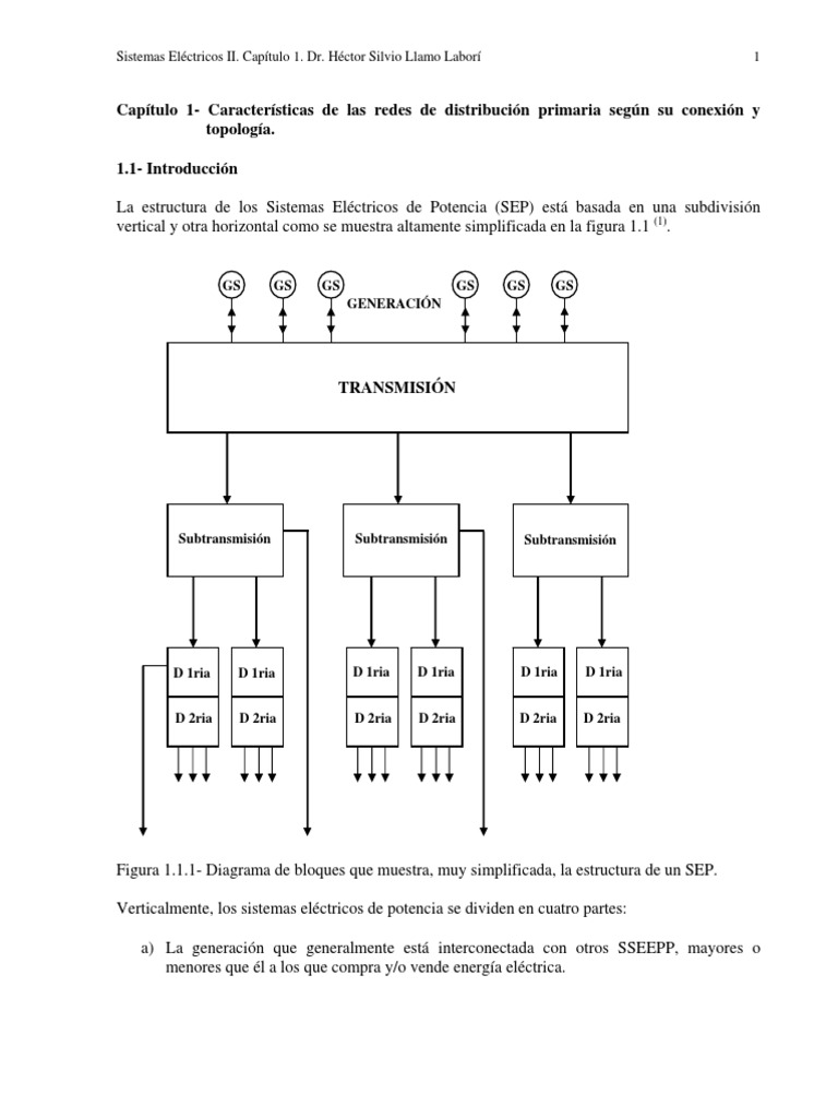 Características de Redes de Distribución Primaria | PDF | Transformador ...