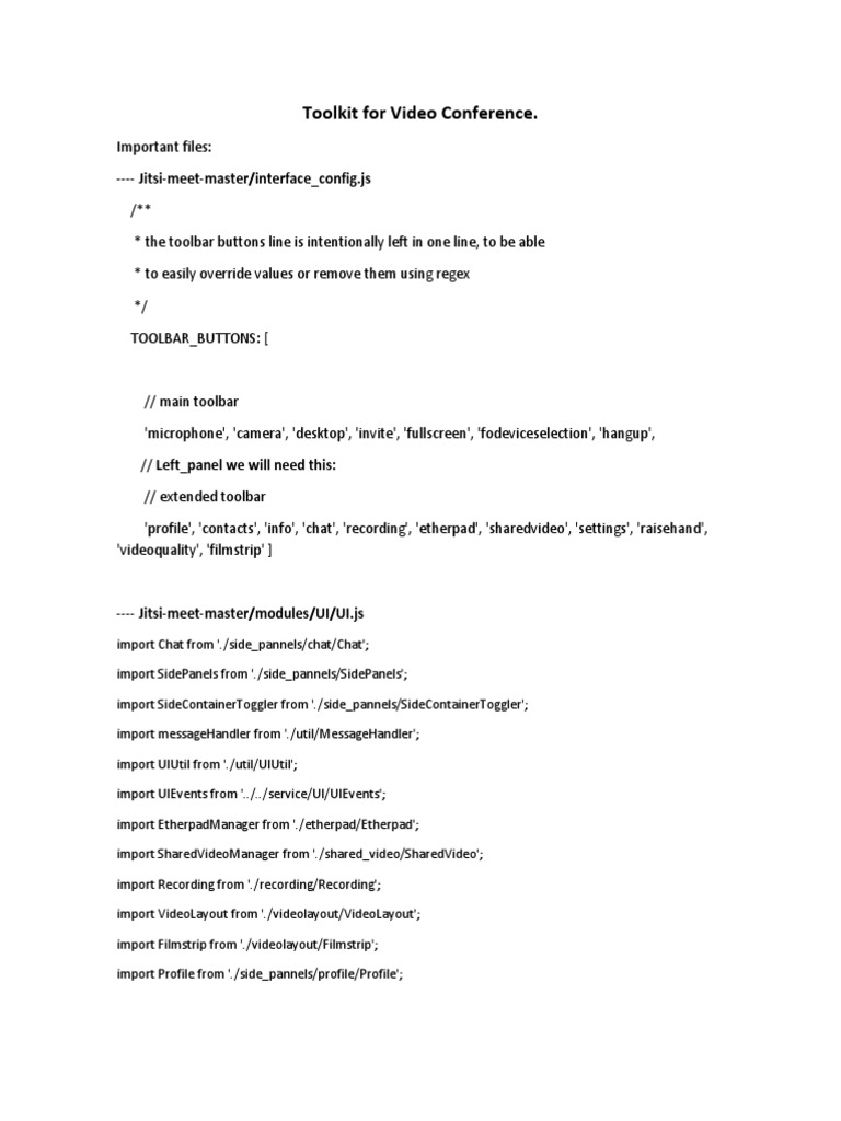 Toolkit For Video Conference | PDF