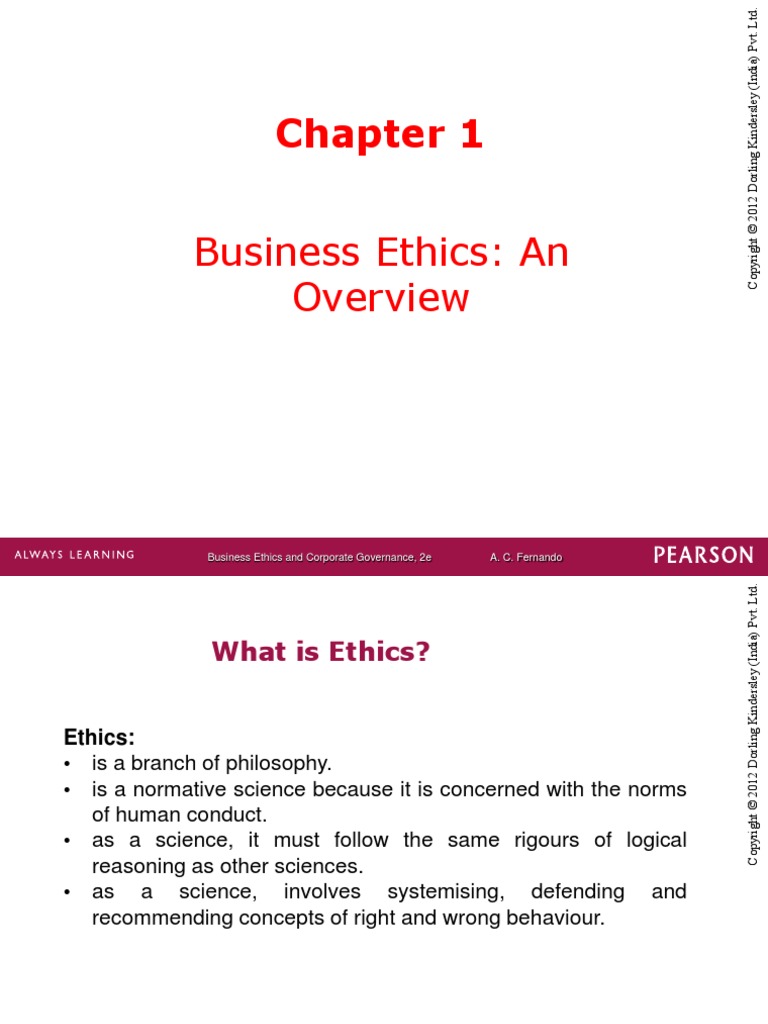 Chapter 1 | PDF | Business Ethics | Corporate Governance