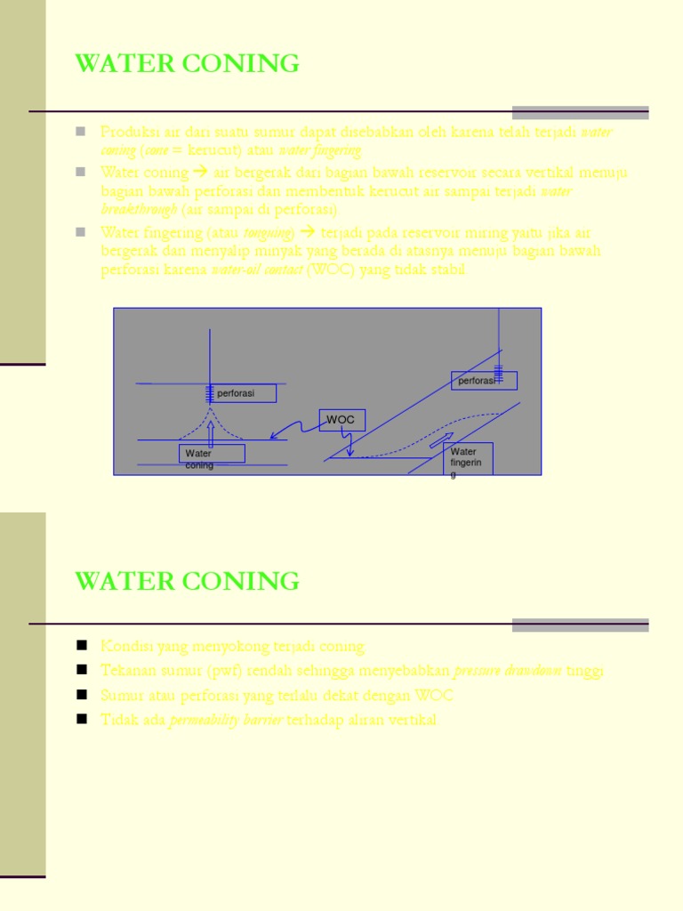 Kuliah 10 Water Coning | PDF