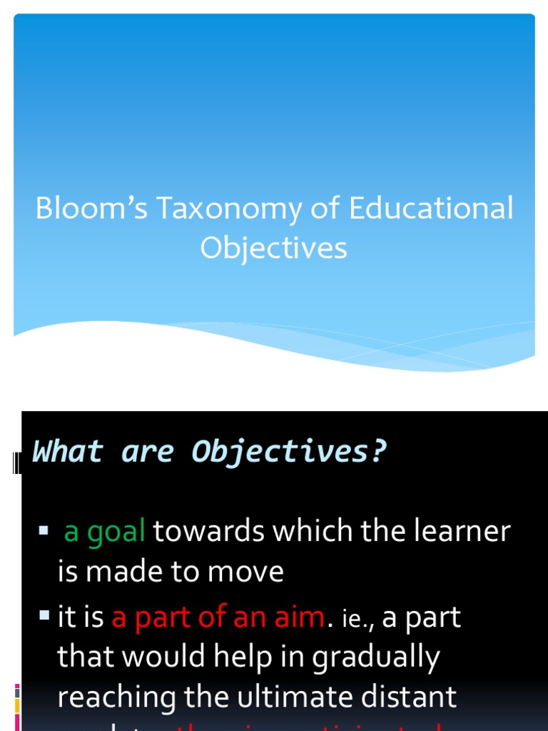 Bloom's Taxonomy of Educational Objectives | PDF | Neuroscience ...