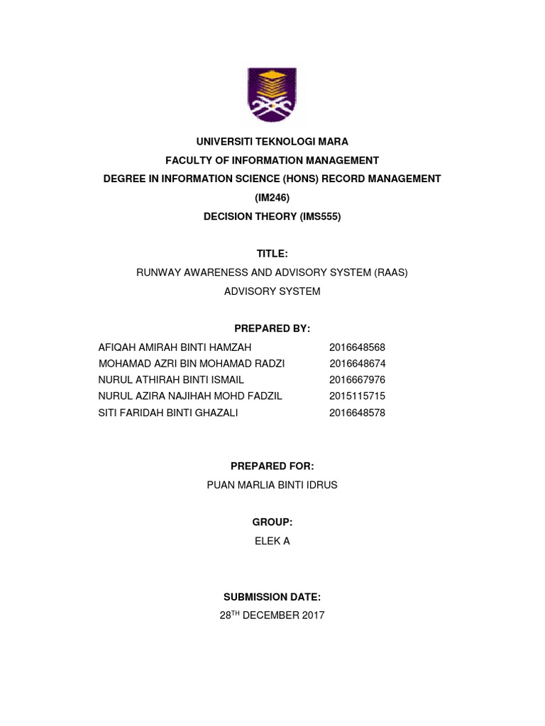 Runway Awareness and Advisory System (Raas) | PDF | Expert | Decision ...