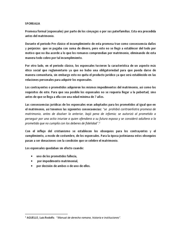 Sponsalia - Derecho Romano | PDF | Relaciones íntimas | Matrimonio