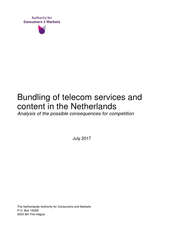 ACN Bundling of Telecom Services and Content in The Netherlands | PDF ...