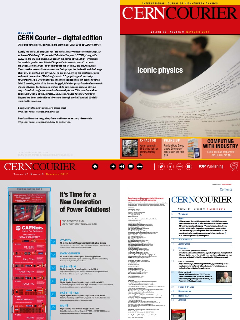 CERN Courier - Digital Edition: Iconic Physics | PDF | Standard Model ...