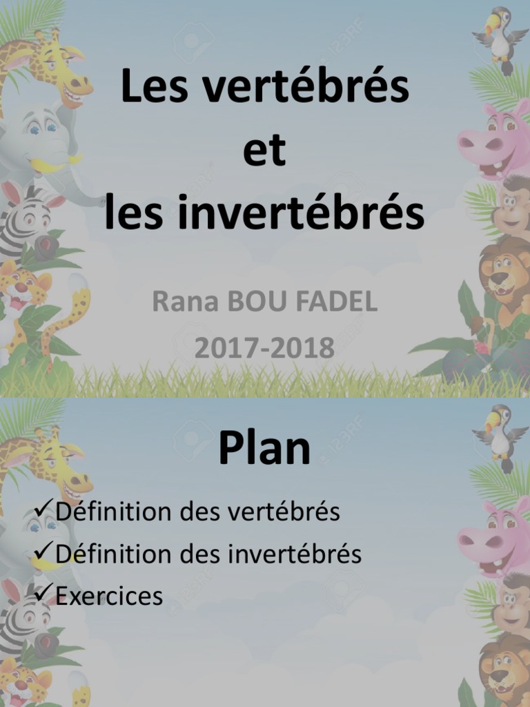 Les Vertébrés Et Les Invertébrés | PDF | Chordata | Organismes
