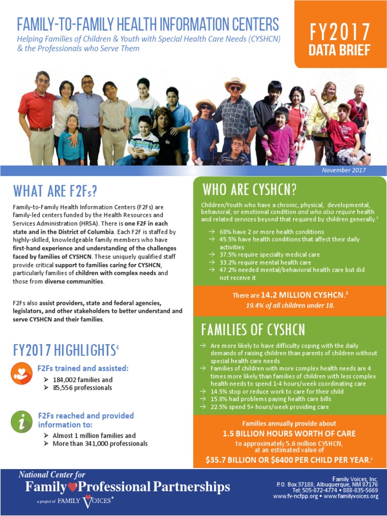 Family-To-Family Health Information Centers: Who Are Cyshcn? | PDF ...